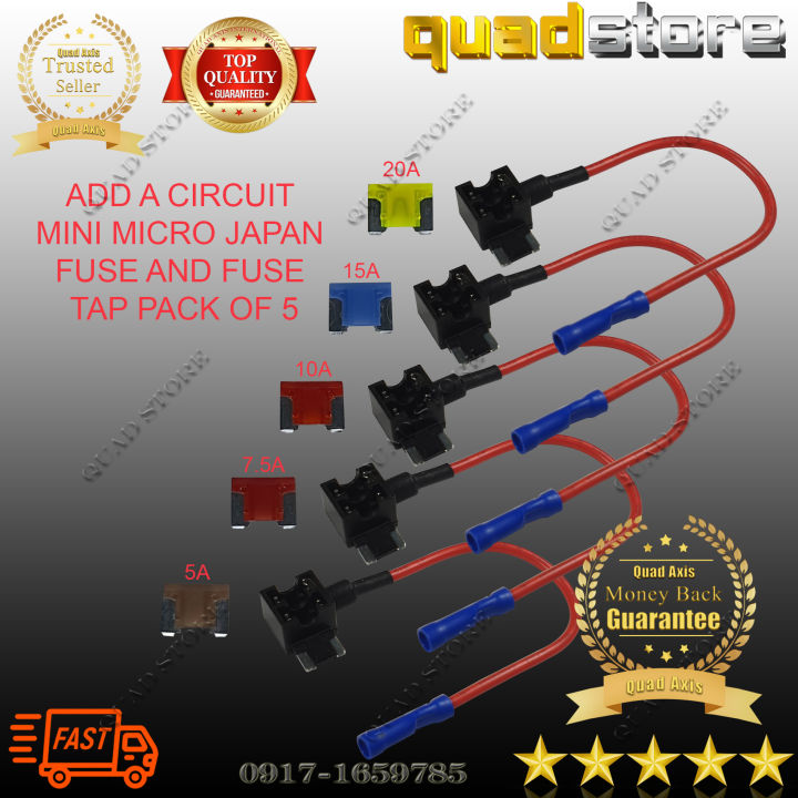 ADD A CIRCUIT CAR FUSE TAP MINI MICRO 5PCS With Japan Fuse | Lazada PH