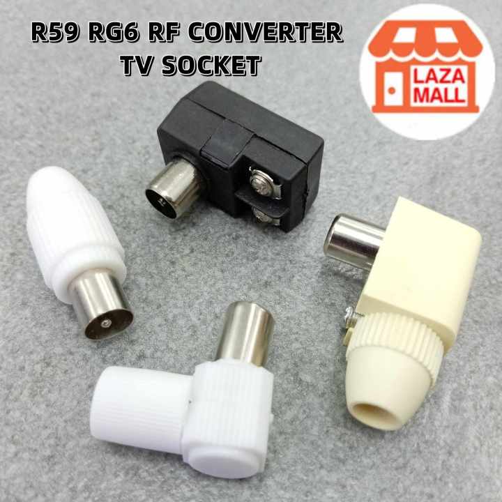 R59 RG6 RF CONVERTER TV SOCKET AERIAL DIGITAL ANTENNA PLUG MALE ...