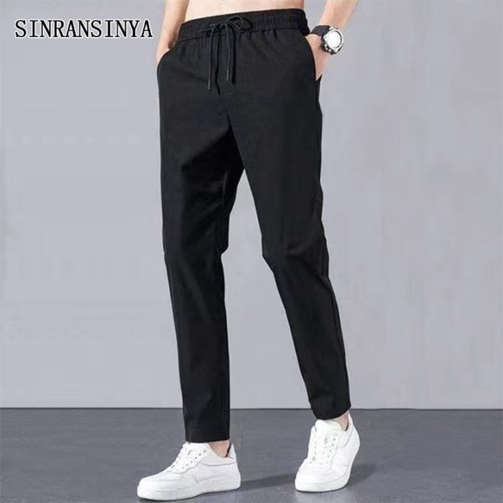 SINRANSINYA丨Quần thể thao thường ngày cỡ lỡn mỏng co giãn quần thụng ...