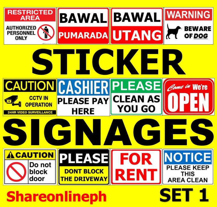 Sticker Signages No Entry No Parking Dont Block The Driveway Signage ...