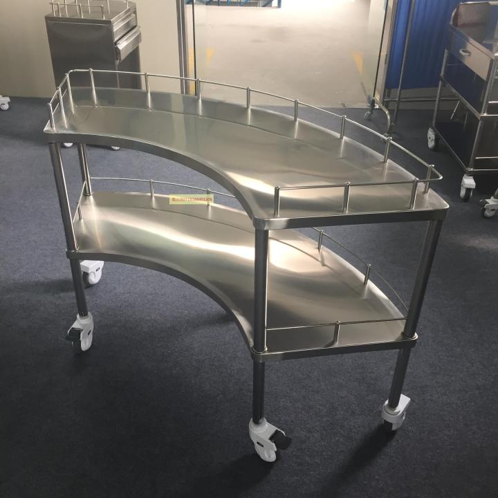0710 stainless steel fan-shaped instrument table trolley movable ...