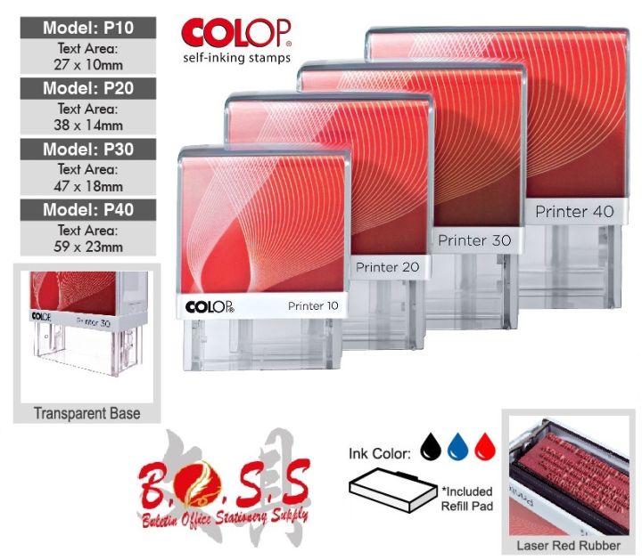 COLOP Self-Inking Stamp Chop / Company Chop / Bank Chop | Lazada