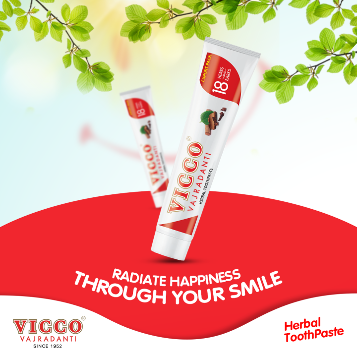 VICCO Original Herbal Toothpaste 100g (HALAL Certified, Fluoride - Free ...