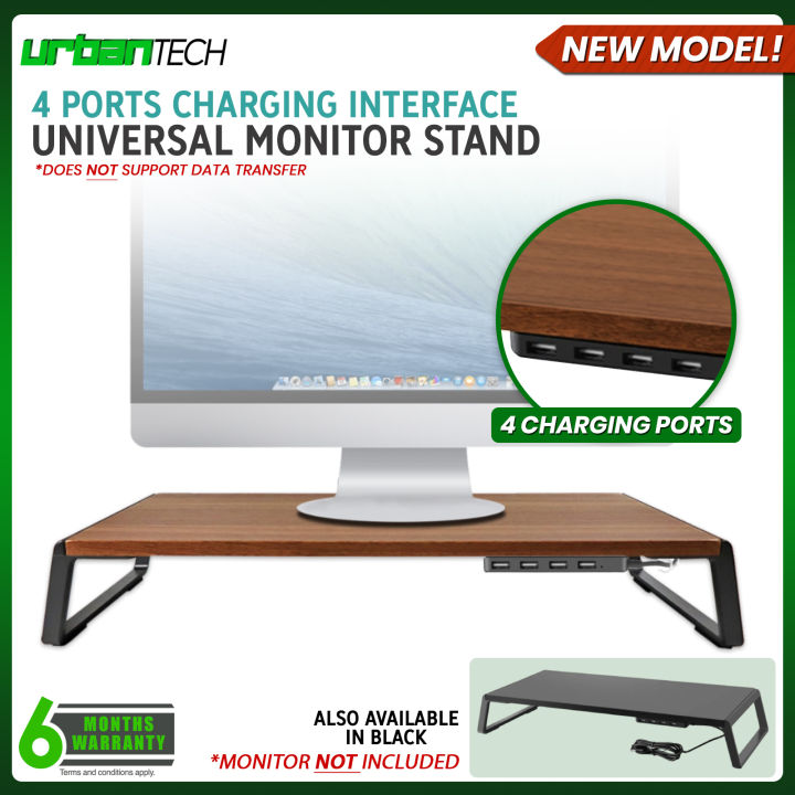 UPERGO Aluminum Universal Desktop Monitor Stand with 4 Ports USB ...