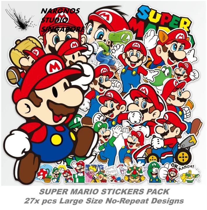 (Studio Exclusive) Super Mario Cartoon Characters Individual Waterproof ...