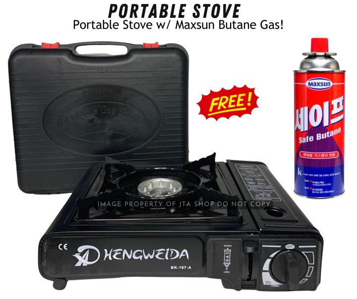Portable Stove (Black) with Maxsun Butane Gas | Lazada PH