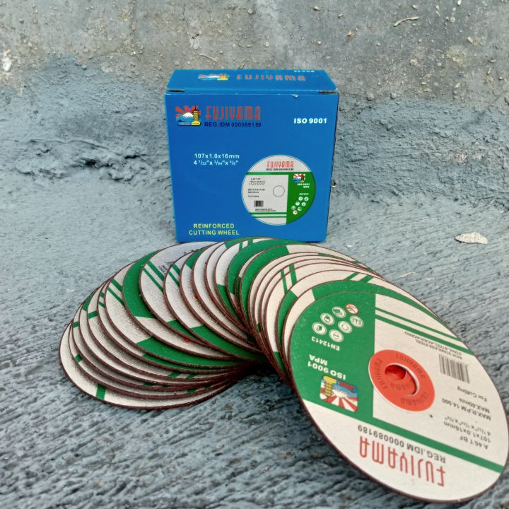 (25pcs) Mata potong besi Cutting Wheel 4 inch Batu Gerinda fujiyama ...