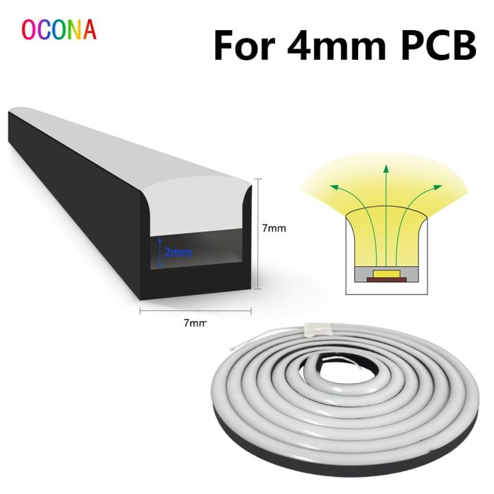 Super Thin Black Silicone Neon Tube Diffuser Rubber IP67 Waterproof for ...