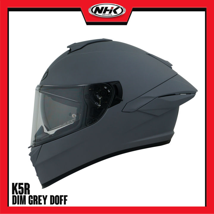 NHK Helmets K5R - Dim Grey Doff Full Face Dual Visor Helmet | NHK Helmets | Lazada PH