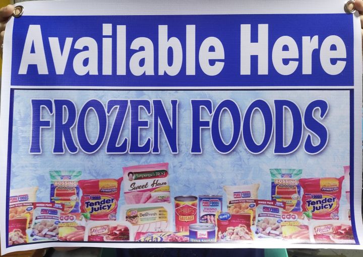 Frozen Foods Signage Tarpaulin Size : 18x12 inches / 9x12 inches ...