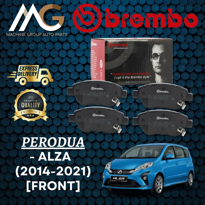 Perodua Alza (2014-2021) Brembo Brake Pad Front (Depan) 100% Original ...