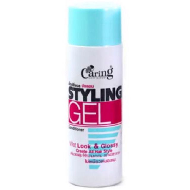 Caring Styling Gel Wet Look & Glossy แค่ริ่ง เจลน้ำแต่งทรงผมจับลอน ...
