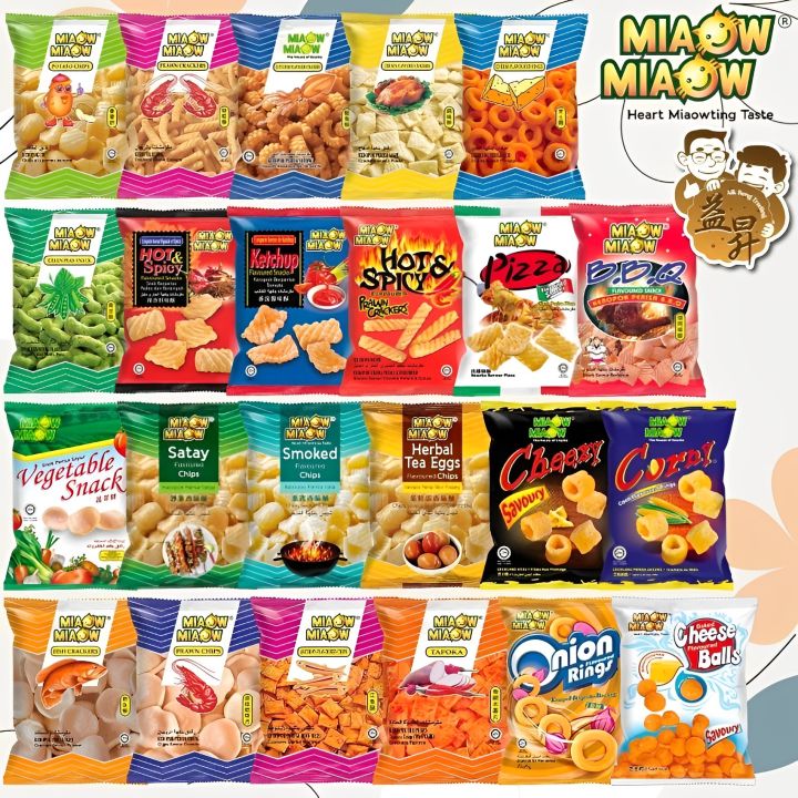 10 packs x 45g/50g/60g/80g - Miaow Miaow Snacks & Chips & Crackers ...