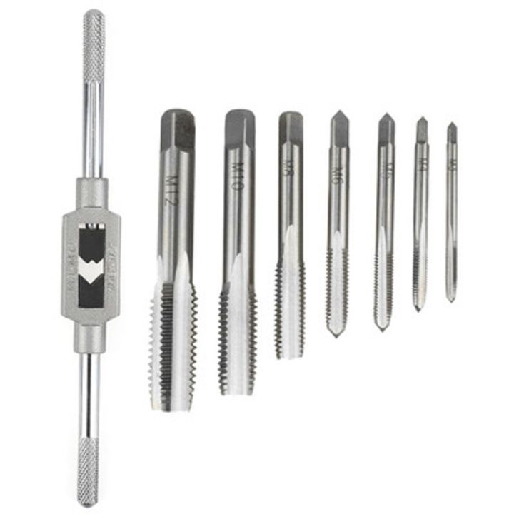 MKR 6pcs 8pcs 3F Hand Screw Thread Metric Plug Tap Set M3-M12 with ...