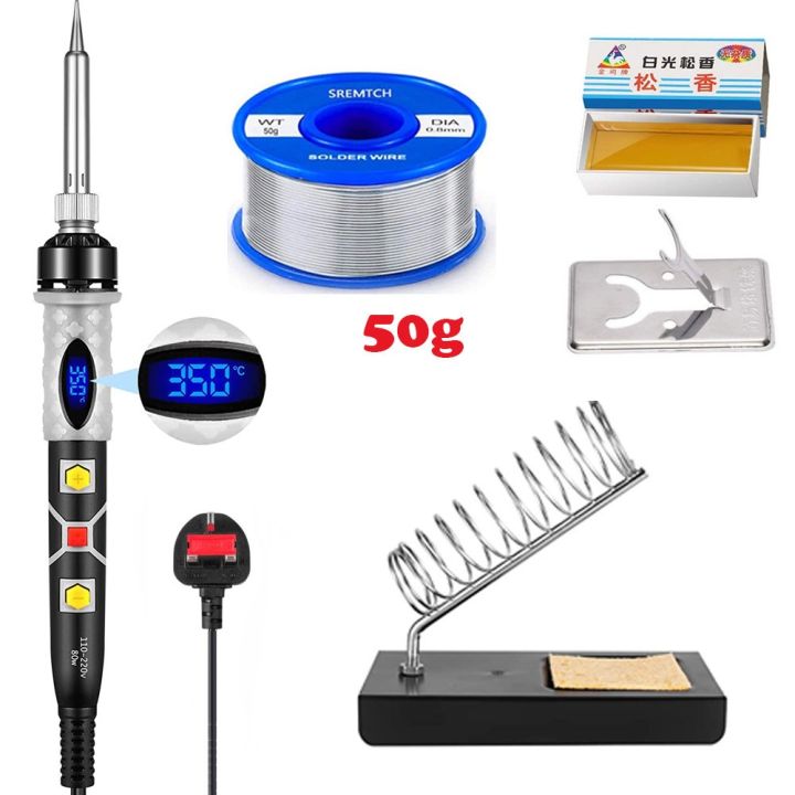 Soldering Iron Kit 80W Digital Display110V/220V Solder Iron Electric ...