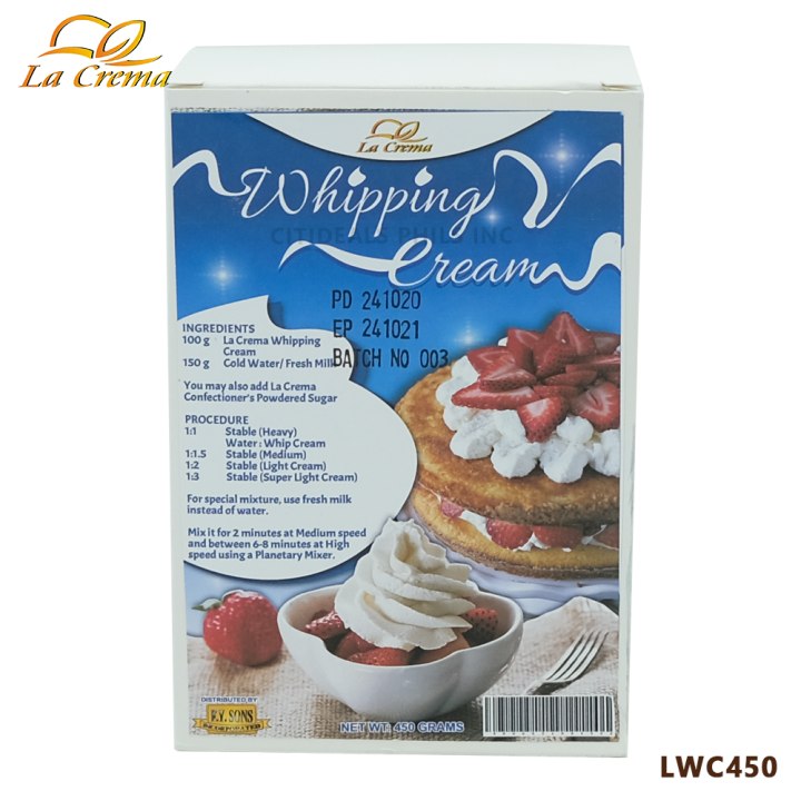 Whipping Cream Powder 450G FY Sons LWC450 | Lazada PH
