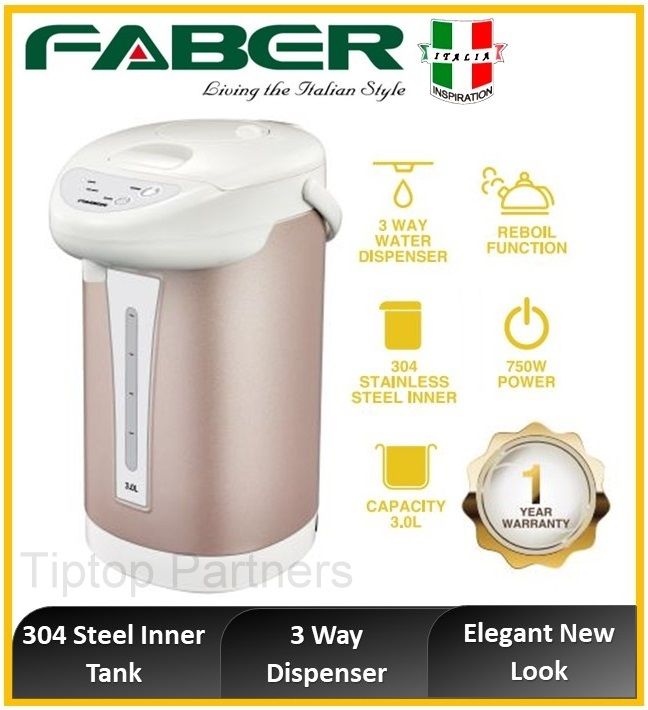 Faber Electric Thermo Pot Kettle (3L / 4L / 5L / 6L) - FTP FLORA 330 / FANTASIA 404 / FANTASIA ...