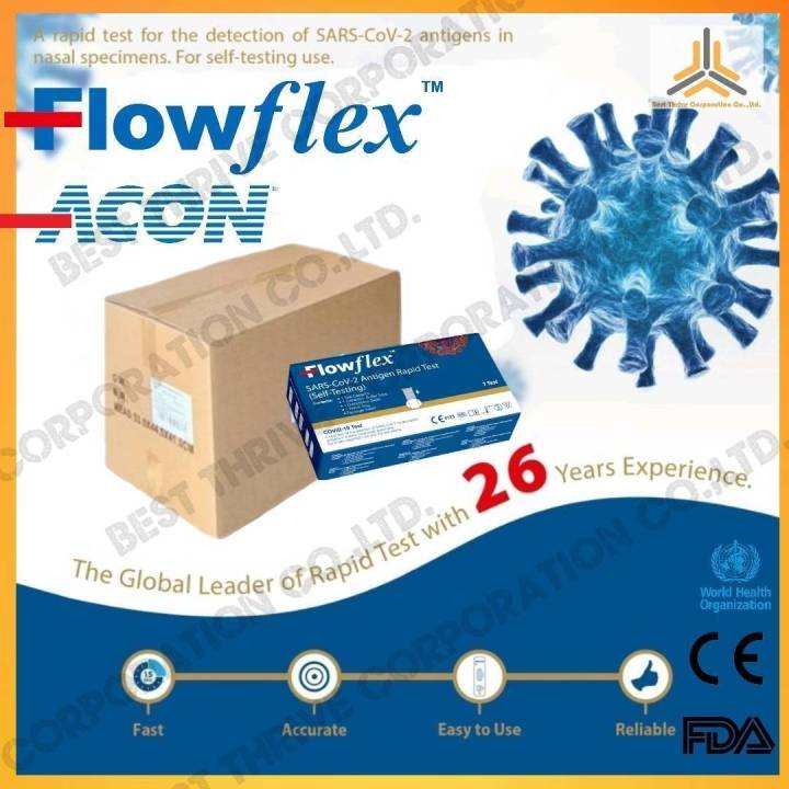 Flowflex ของแท้ ราคาถูก กล่องน้ำเงิน NASAL (จมูก) SET 300 TEST (ยกลัง ...