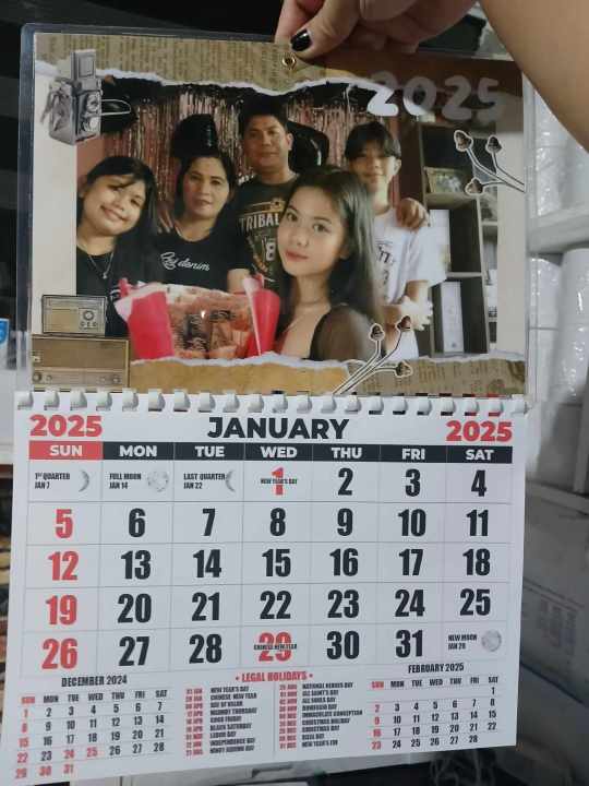 2025 CALENDARS A3 FLIP UP LAMINATED ( send your logo or picture in my chat box) | Lazada PH