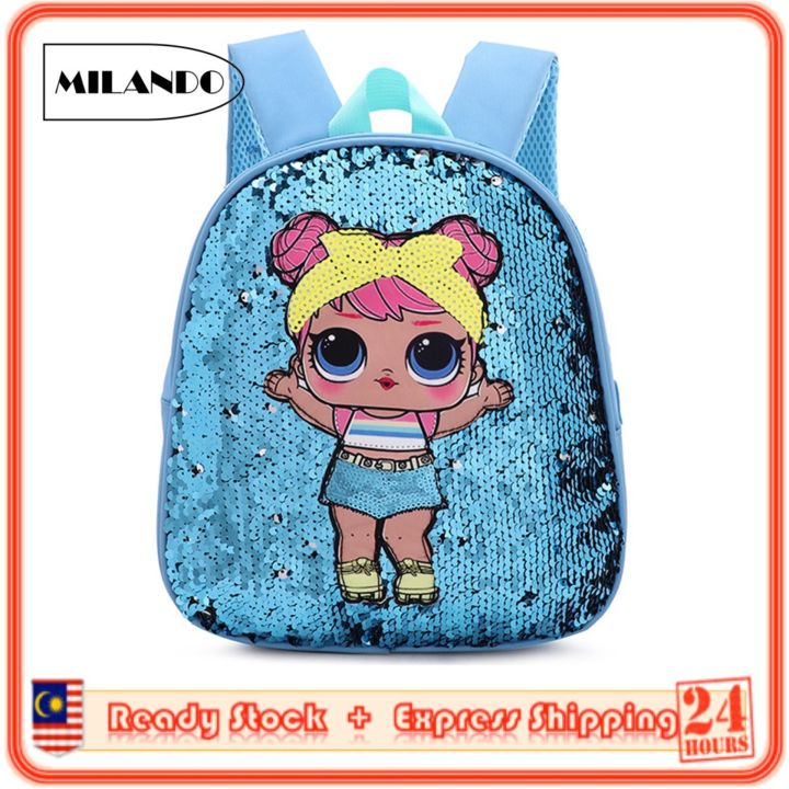 MILANDO Kid Children Cartoon Kaws Backpack Casual Student School Bag ...