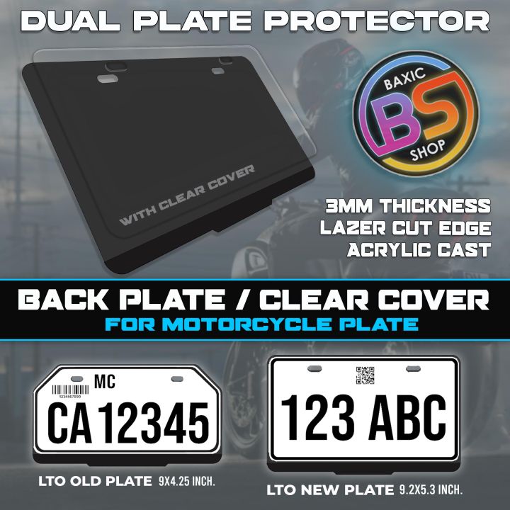 Motorcycle Plate Cover & Back Plate Protector | Lazada PH