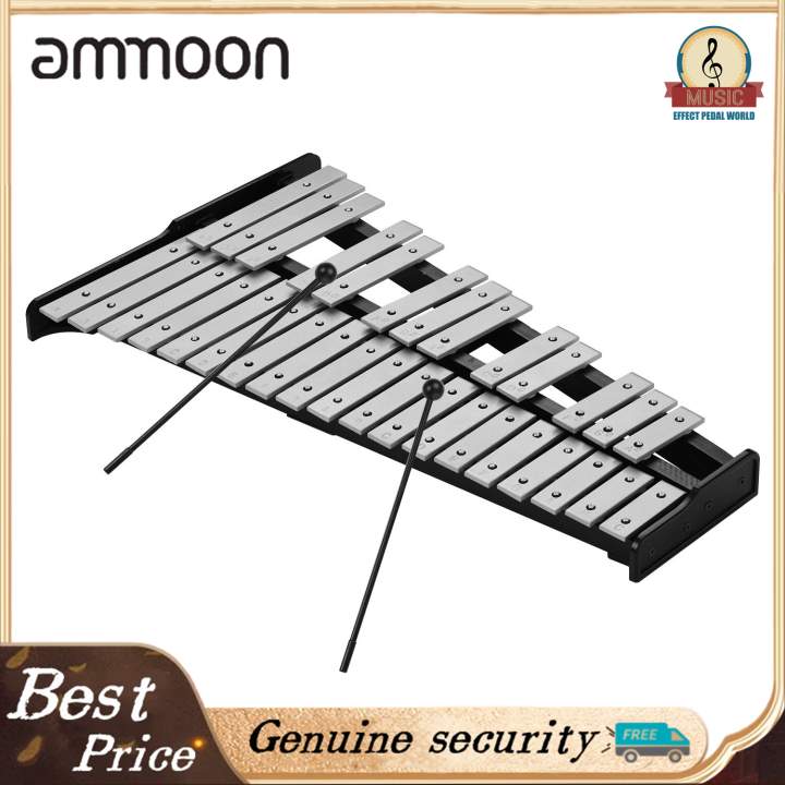 32-Note Xylophone Educational Glockenspiel Wooden Base Solid Aluminum ...