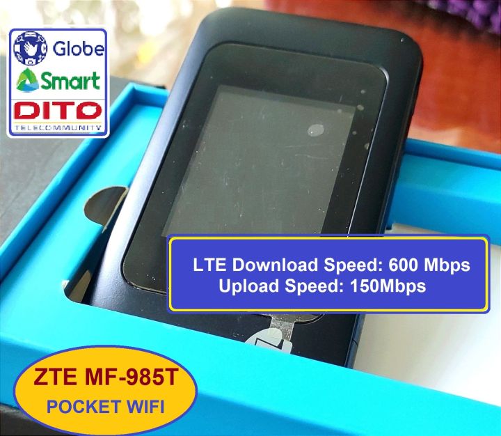 ZTE MF-985T POCKET WIFI with up to 600 Mbps Max LTE Download Speed and ...