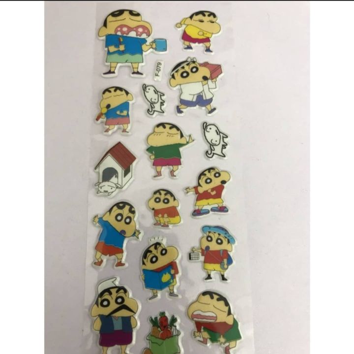 【Shin Chan】3D Cartoon Bubble Sticker for Kids (Stiker Kanak Kanak) | Lazada