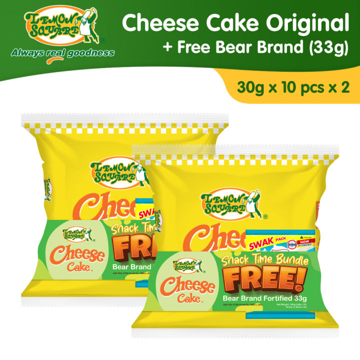 Lemon Square Cheesecake Original 30g x 10s Free Bear Brand 33g - Pack ...