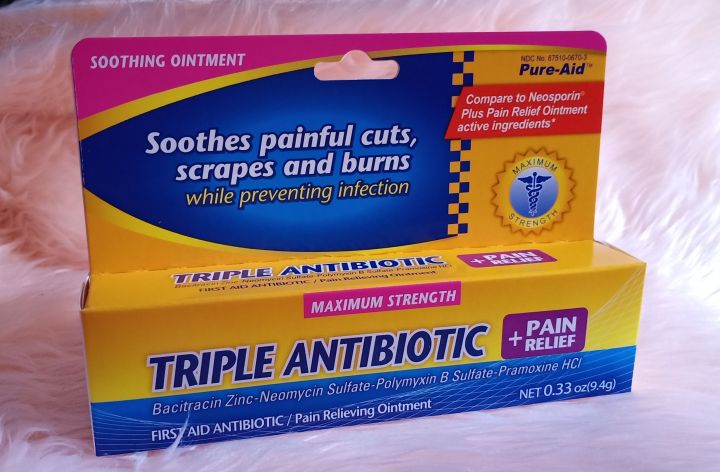 Pure- Aid Maximum Strength Triple Antibiotic + pain relief 9.4g | Lazada PH