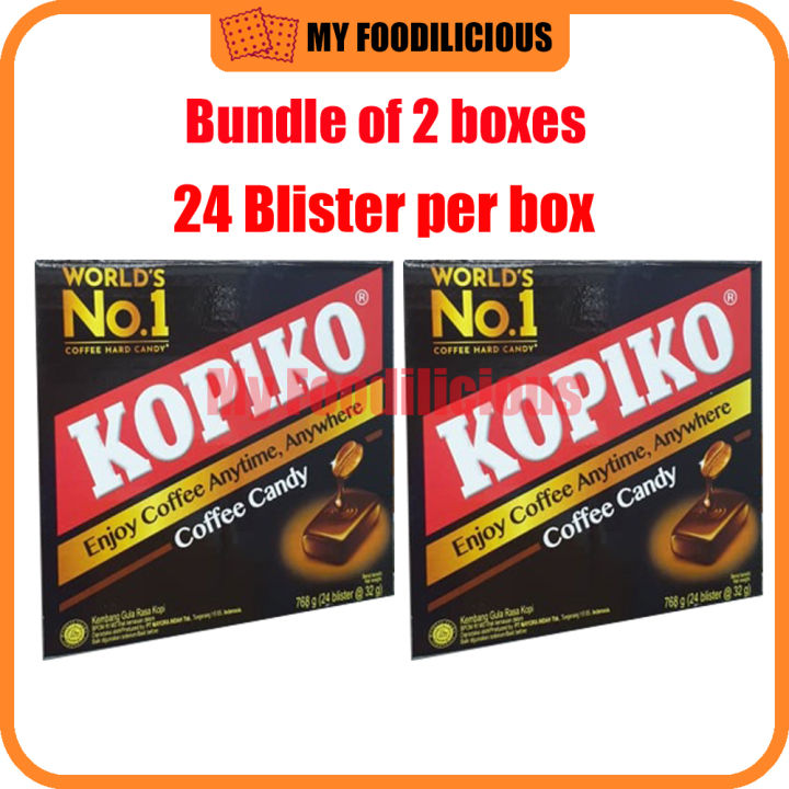 KOPIKO Coffee Candy 24 Blister/32G & 24g/12pcs/box 咖啡糖果chilhood candy ...