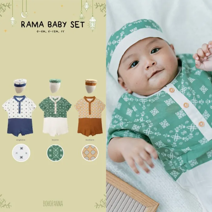 BOHOPANNA Rama Baby Set - Baju Koko Bayi - Jumper Koko Set Baby ...