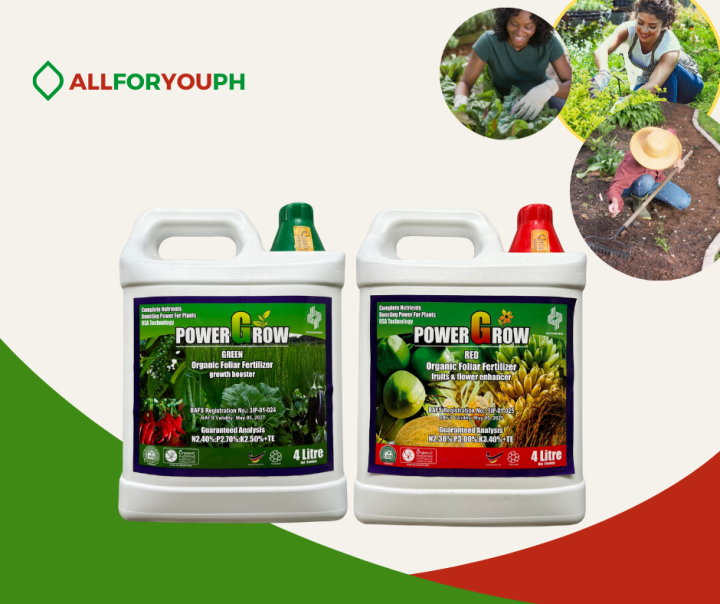 POWER GROW ORGANIC FOLIAR FERTILIZER GREEN & RED GALLON FOR GROWTH ...