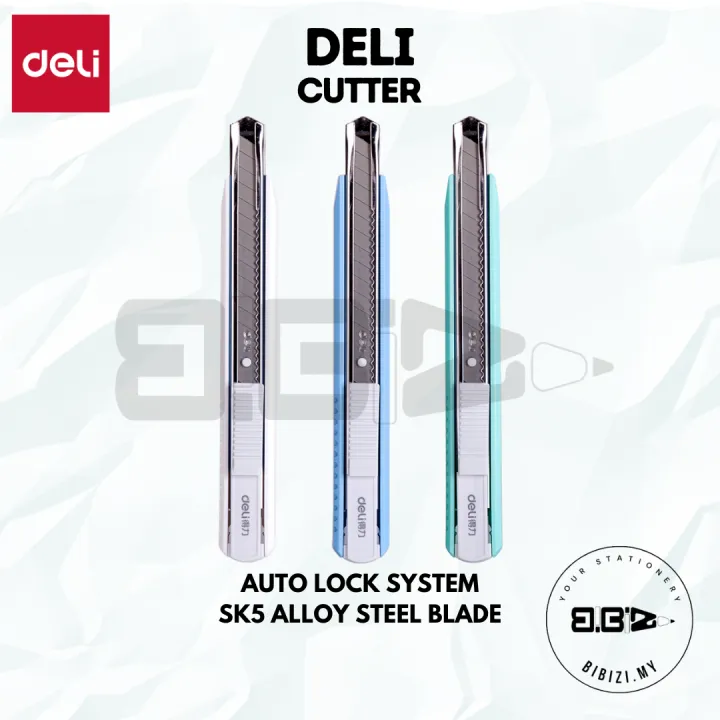 Deli Cutter With SK5 Alloy Steel Blade Utility Knife Paper Cutter Pen ...