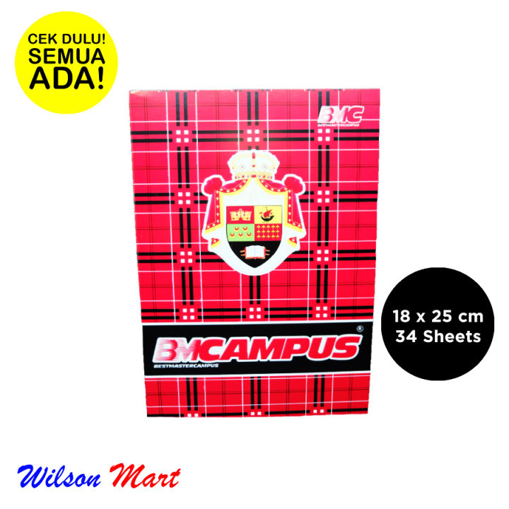 BUKU TULIS BM BEST MASTER CAMPUS 34 SHEETS 18 X 25 CM | Lazada Indonesia