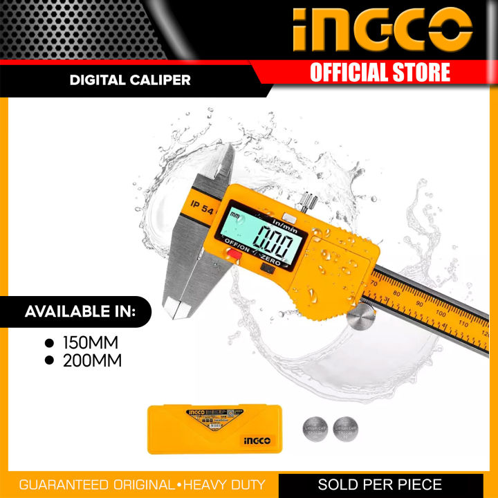 Ingco Digital Caliper Measuring Tool IP54 Water Resistant 150mm ...