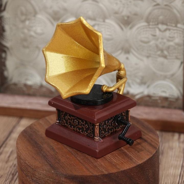 Genuine Miniature Old Phonograph Model House Deck Collectible Music ...
