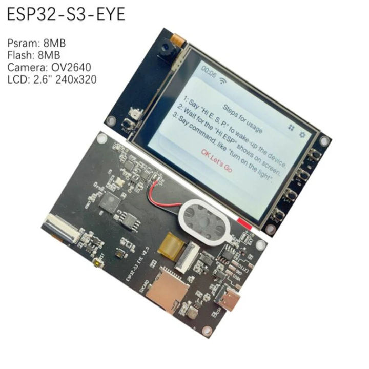 Esp32 S3 eye development board camera LCD speech recognition ESP who | Lazada PH