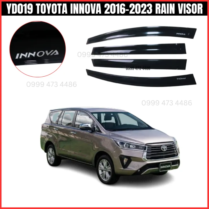 YD019 TOYOTA INNOVA 2016-2023 RAIN VISOR - Gloss Black - Thailand Made ...