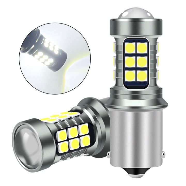 2 Pcs 1156 Reverse Lights Canbus Backup Light P21W LED Light Bulb 1157 ...