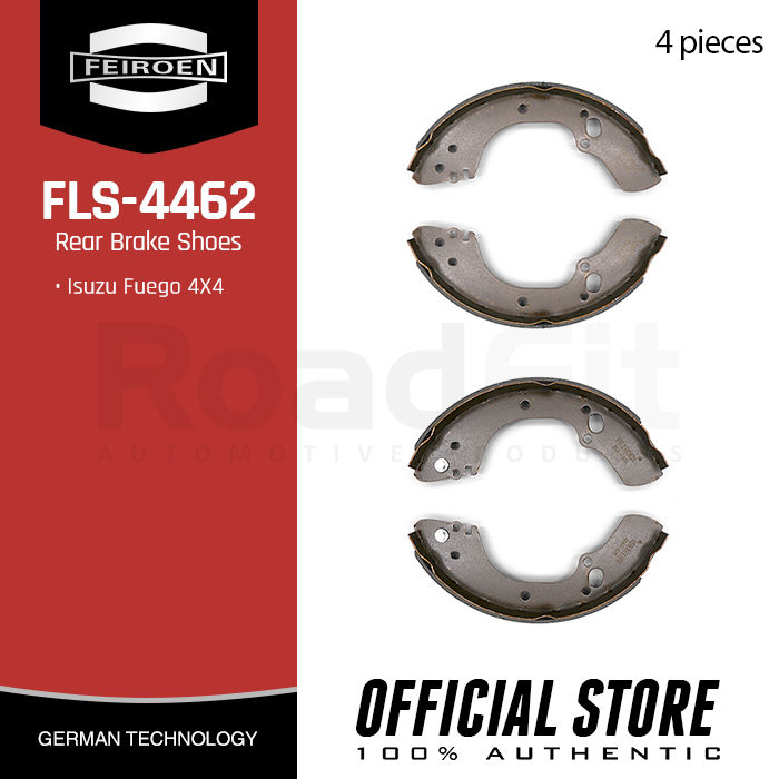 Feiroen FLS-4462 Rear Brake Shoes for Isuzu Fuego 4X4. (K4462, BS1757 ...