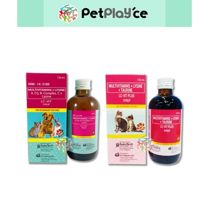 LC VIT & LC VIT PLUS 120 ml Liquid Multivitamins + Lysine PD LC-VIT ...