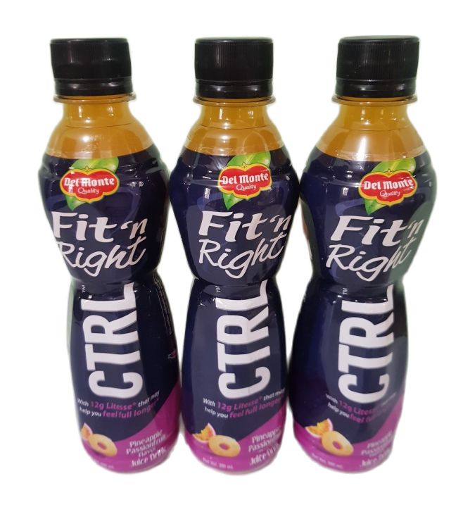 Del Monte FIT N RIGHT Juice Drink - Pineapple Passionate Flavored Drink ...