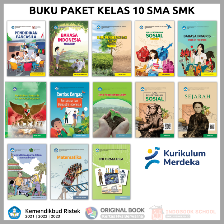 Buku Paket Kelas 10 X SMA SMK KURIKULUM MERDEKA KUMER KURMER 2021 2022 2023 / Buku Siswa Sekolah ...