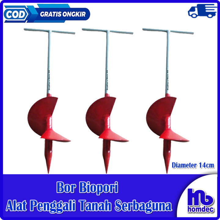 Alat Penggali Tanah Portable atau Bor Biopori Serbaguna Diameter 14cm ...