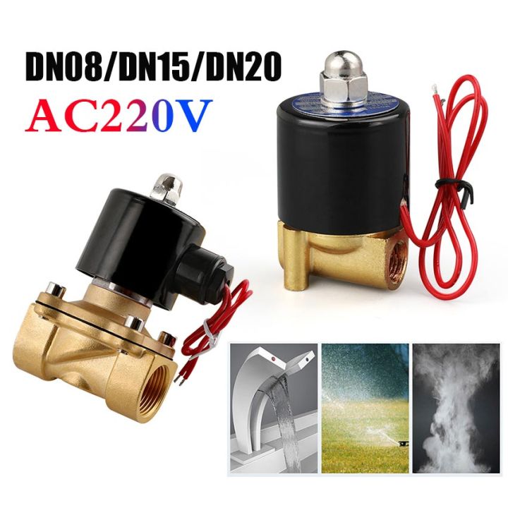 AC 220V Solenoid Valve Brass Normally Closed 2 Two Way Internal Thread ... AC 220V Solenoid Valve Brass Normally Closed 2 Two Way Internal Thread ...