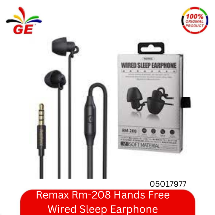 Remax Rm-208 Hands Free Wired Sleep Earphone - 05017977 | Lazada Indonesia