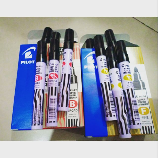 [DKI ENTERPRISES] 12pcs/Box Pilot Permanent Marker [ BROAD OR FINE ...