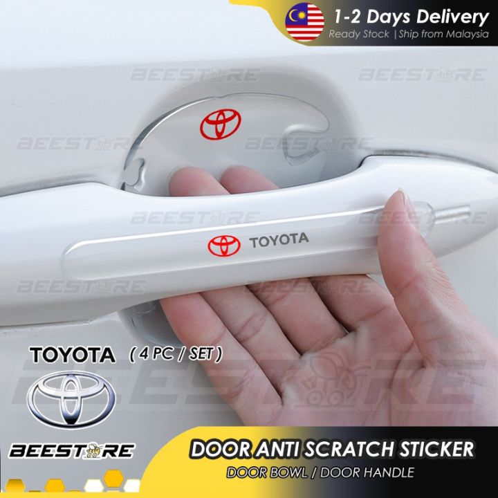 4pc] TOYOTA Car Door Handle Protector Cover Inner Bo Transparent Anti ...