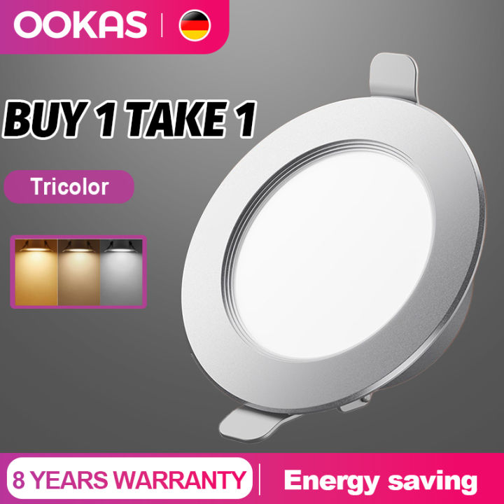 OOKAS Pin Lights led for ceiling 3 color Downlight Tone Recessed Panel ...